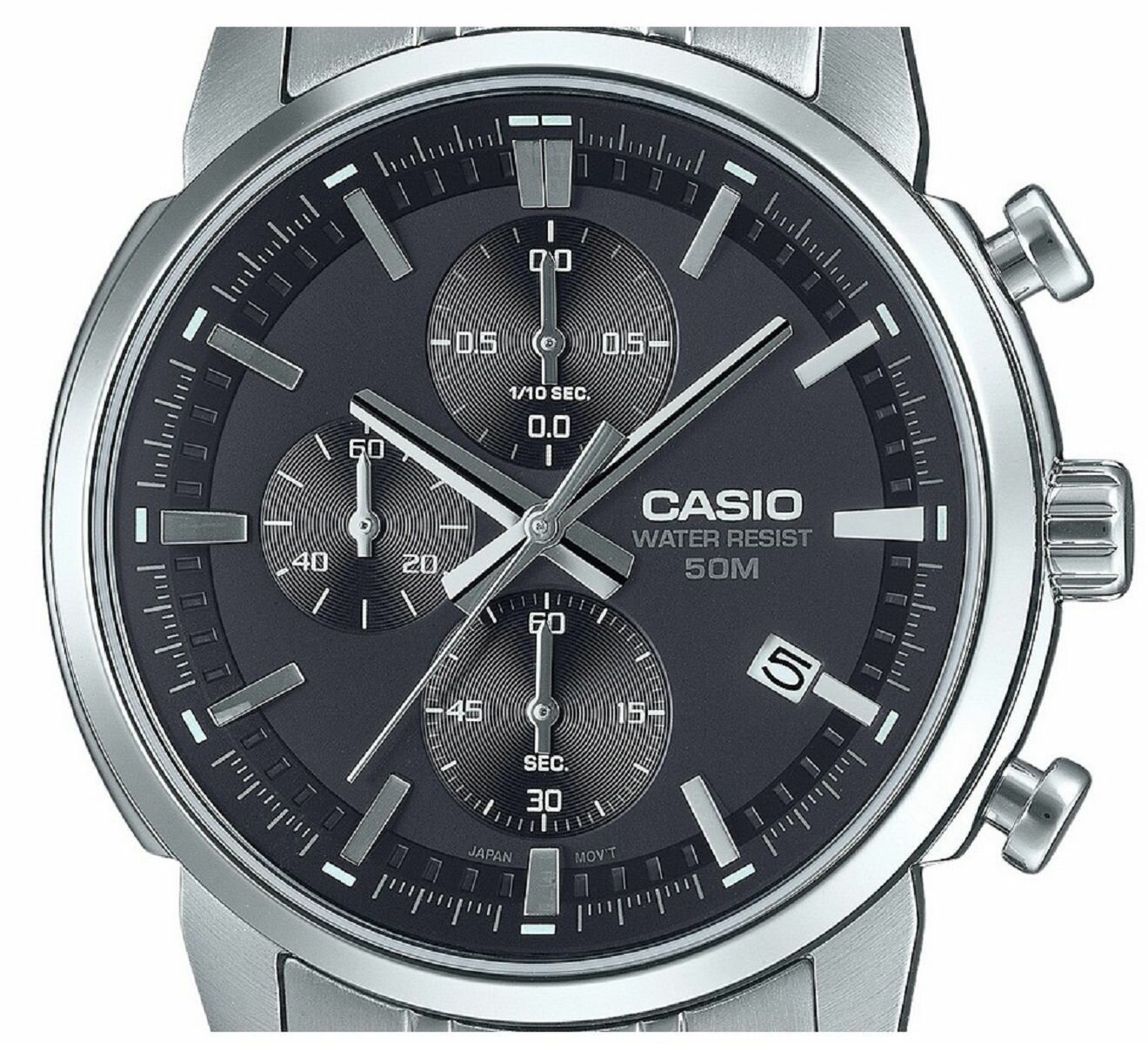Наручные часы CASIO, черный, серебряный — фото 1