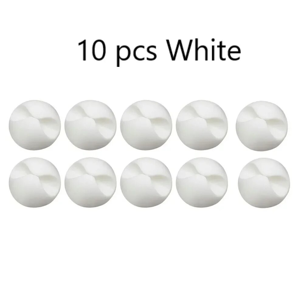 Кабельная катушка силиконовая 10pcs White