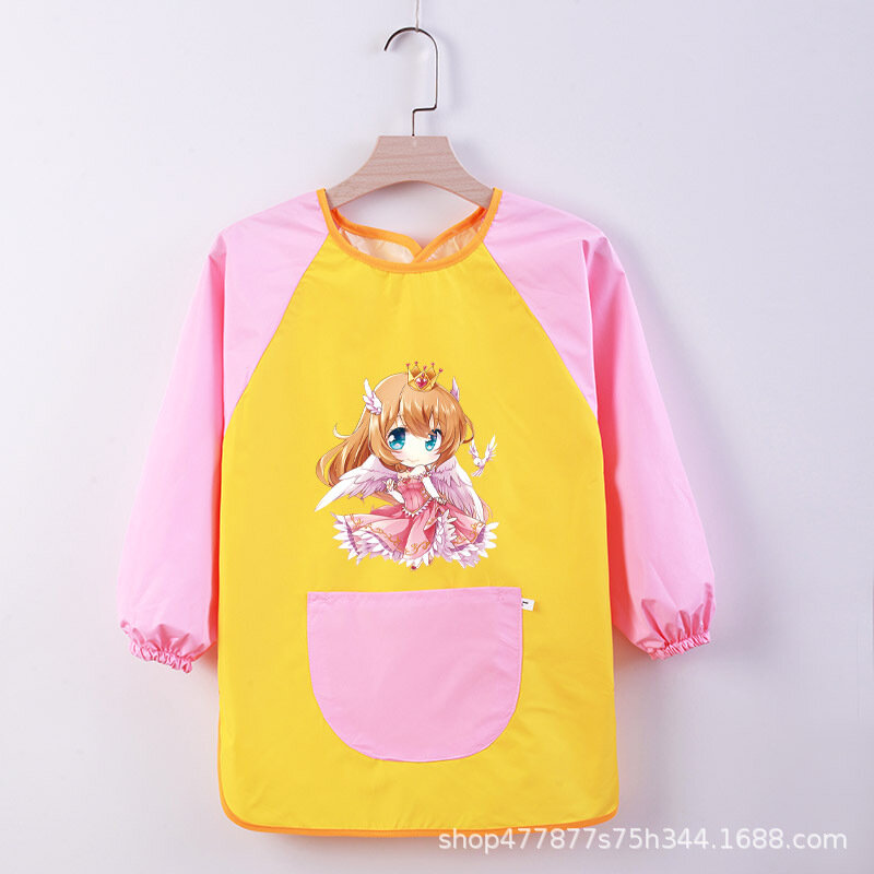 Комбинезон "Принцесса", для рисования, непромокаемый, размер L, желтый с розовым