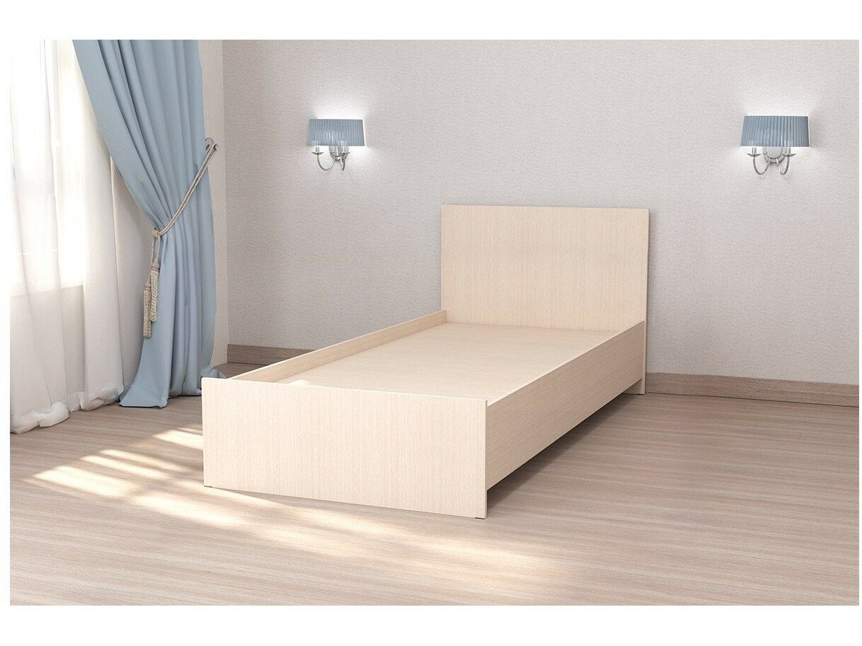 Кровать 900х200 с жестким основанием - настил ЛДСП, Дуб белфорт