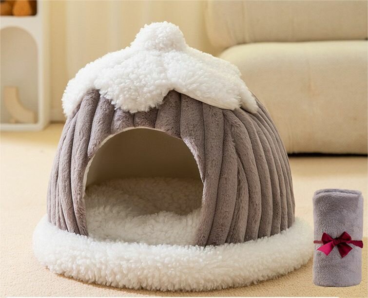 Зимний домик для домашних животных конура домик для кошек сохраняйте тепло