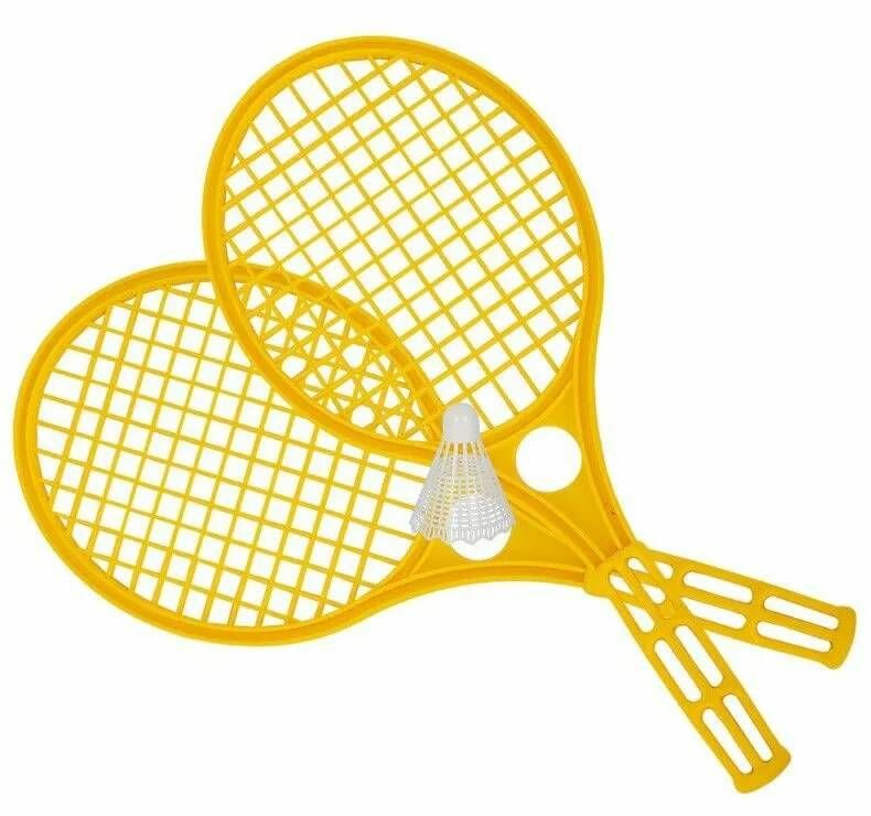 Ракетки пляжные с воланом для игры в бадминтон, детская бадминтонная ракетка, цвета микс
