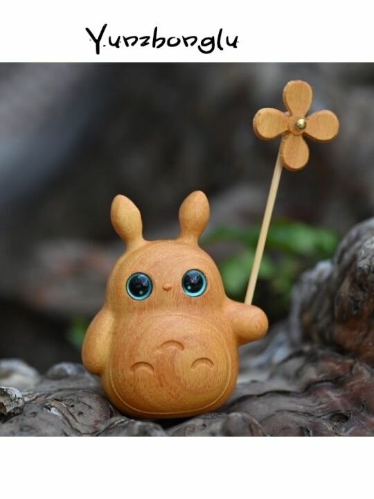 Yunzhonglu Мой сосед Тоторо, Шиншилла, Натуральная древесина, Самшит, Резьба по дереву