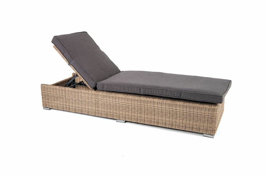 Шезлонг 4sis Рим с подушкой соломенный 1123283001