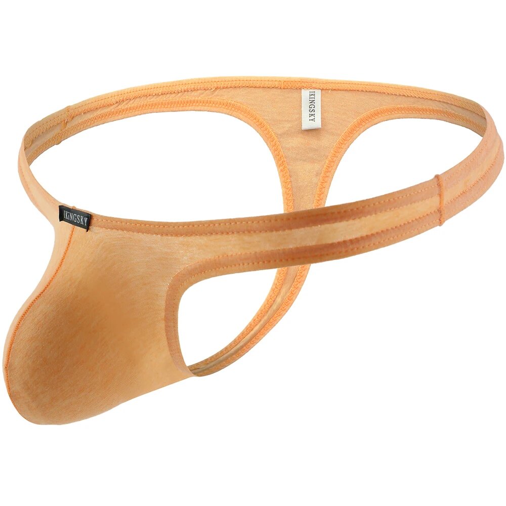 IKingsky мужские хлопковые стринги M, Оранжевый, Orange