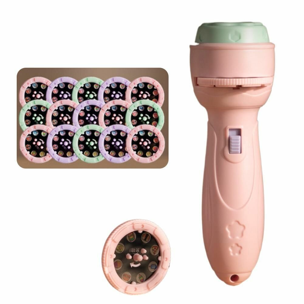 Проекционный фонарик, игрушка-проектор с фонариком, познавательная светящаяся детская игрушка