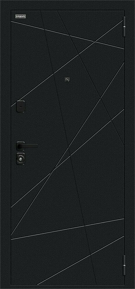 BRAVO Дверь входная 205*86 Bravo R Граффити-5/SBlack, Букле черное/Look Art, Левое 205*86 Букле черное/Look Art