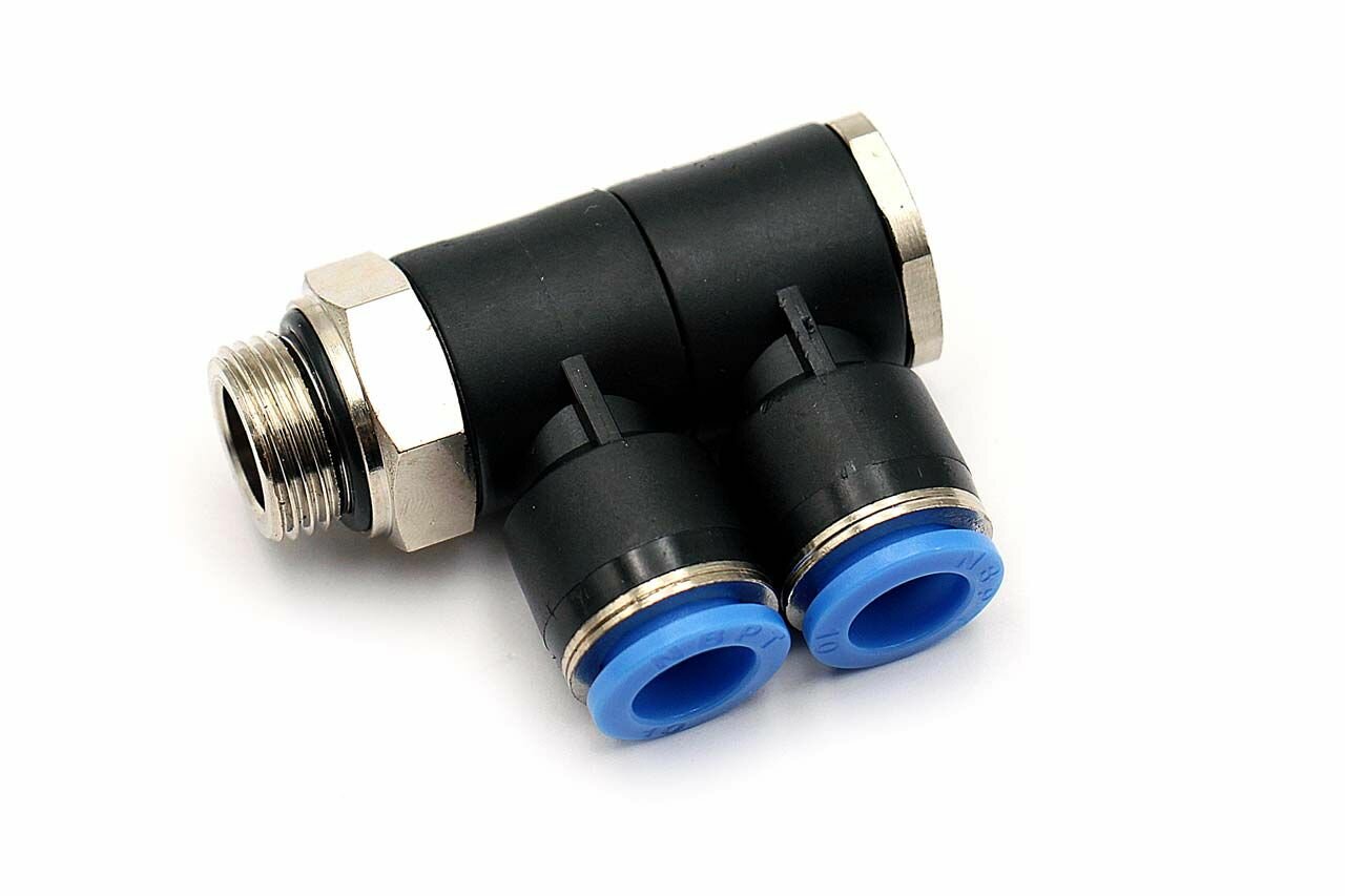 Пневмофитинг L-образный с наружной резьбой поворотный PHL(2) 10-03 (G3/8")