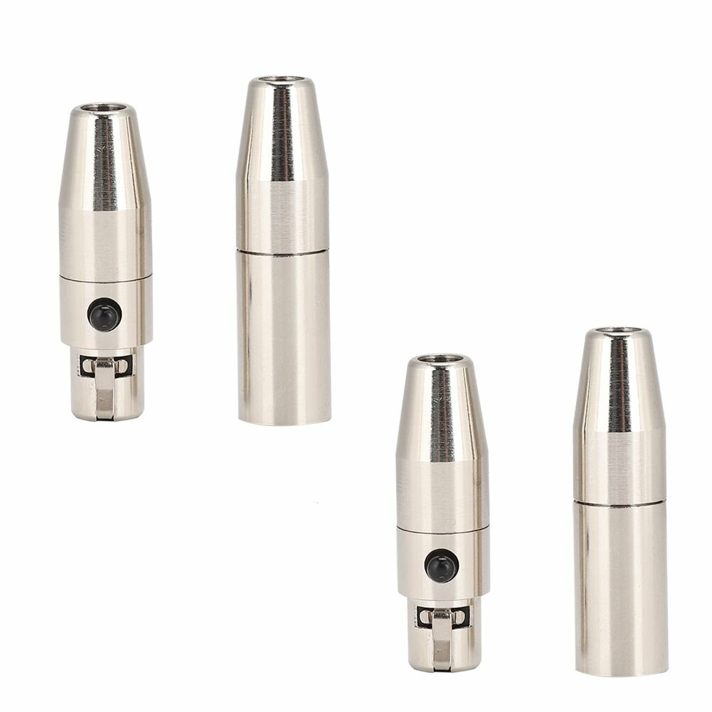 2 пары корпусов Mini XLR, никелированная медь, 3-pin