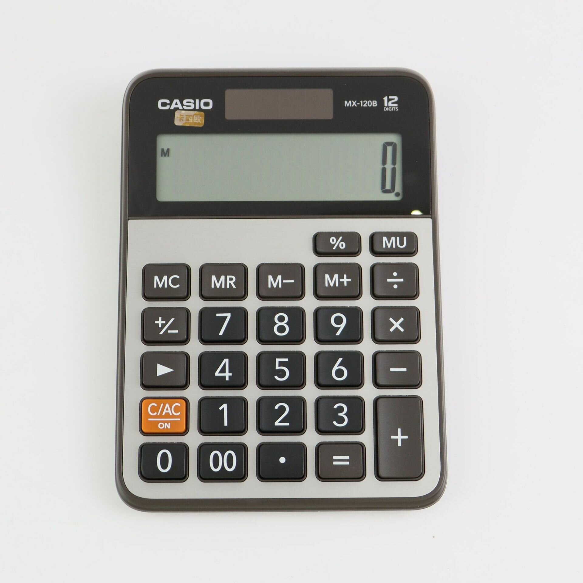 Калькулятор Casio MX DX GX-120B, офисный, на солнечной батарее, серебристый