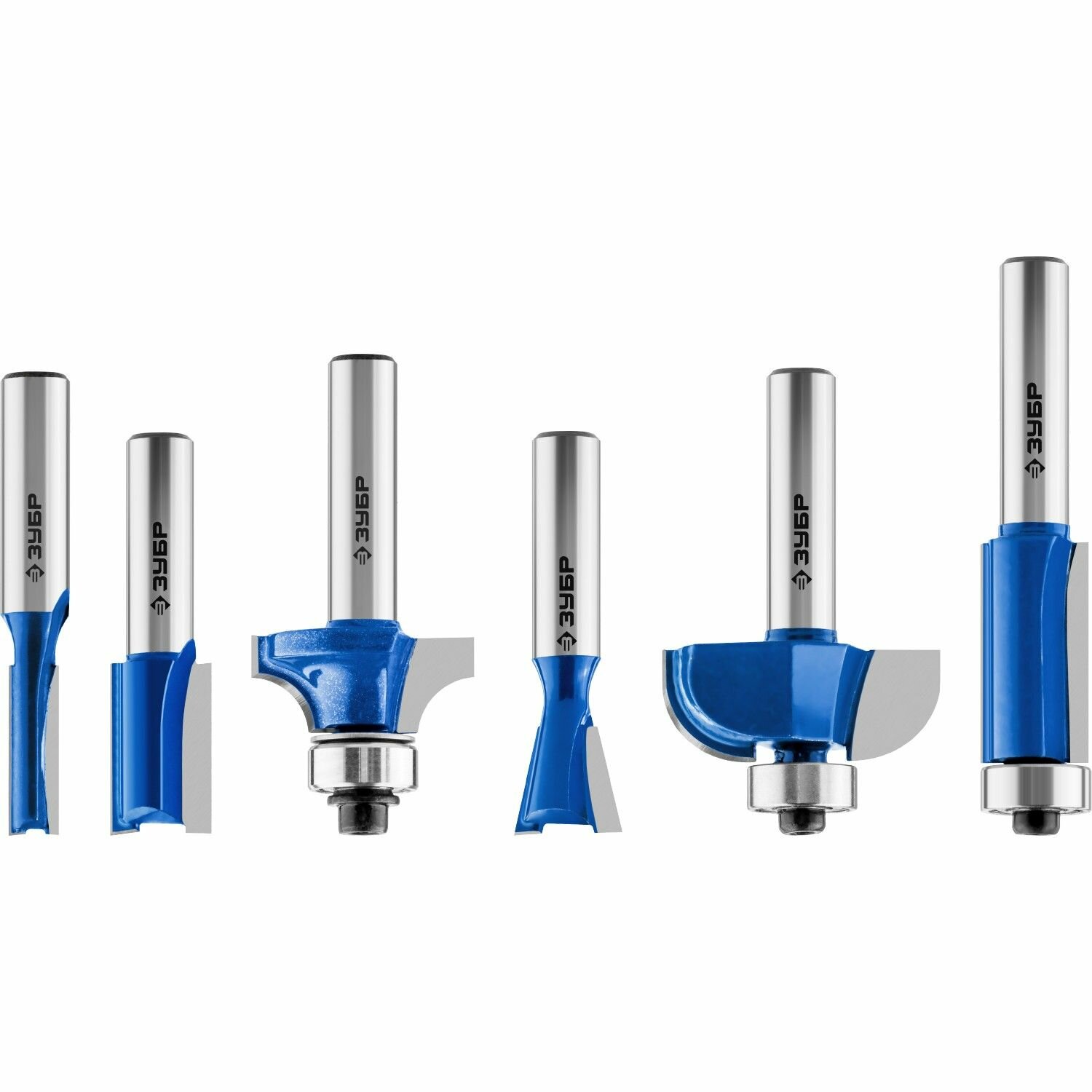 Набор профильных фрез ЗУБР, 6 шт, для дерева, профессиональные 28795-H6