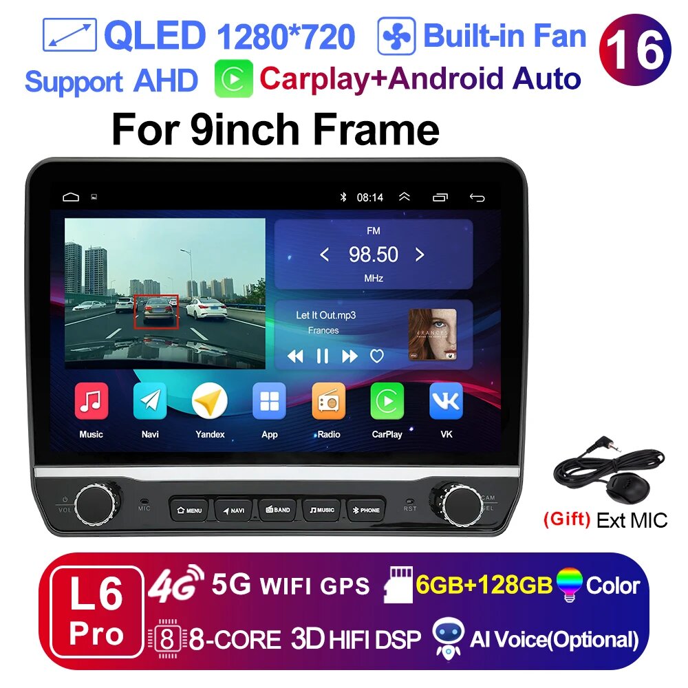 Автомагнитола LEHX L6 Pro, мультимедийная стерео-система на Android, с gps, для toyota, Volkswagen, Nissan, Hyundai, Kia, LADA, Carplay, типоразмер 2 Din