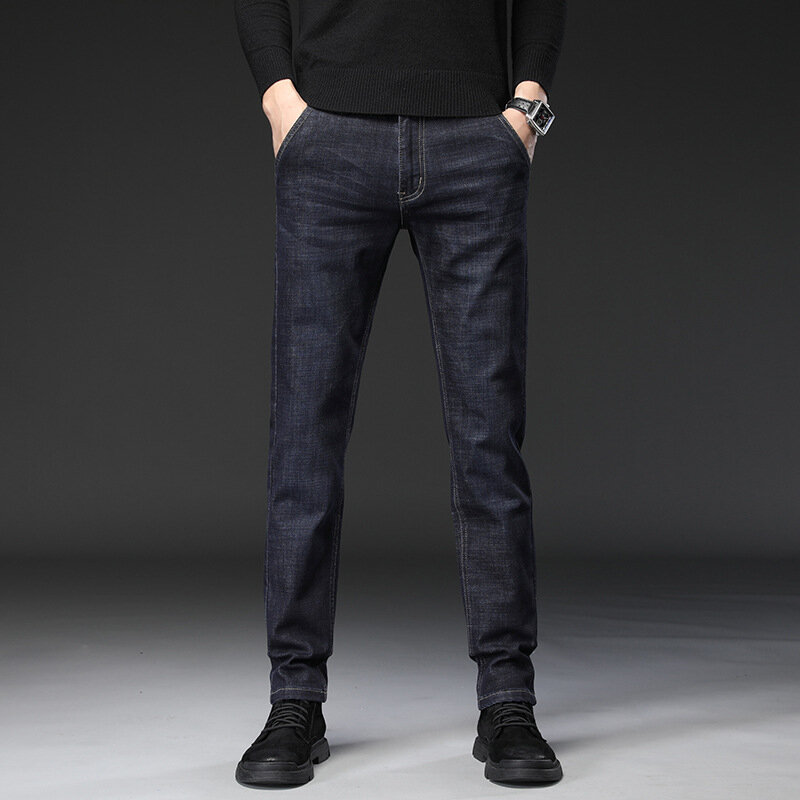 Мужские джинсы Чистый цвет / прямые B1, LI Mall талии_32