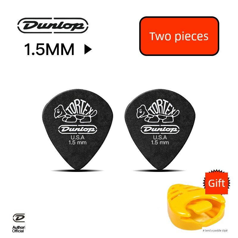 Набор из 2 черных пиксов Dunlop Jazz3 толщиной 1.5 мм для акустической и электрической гитары