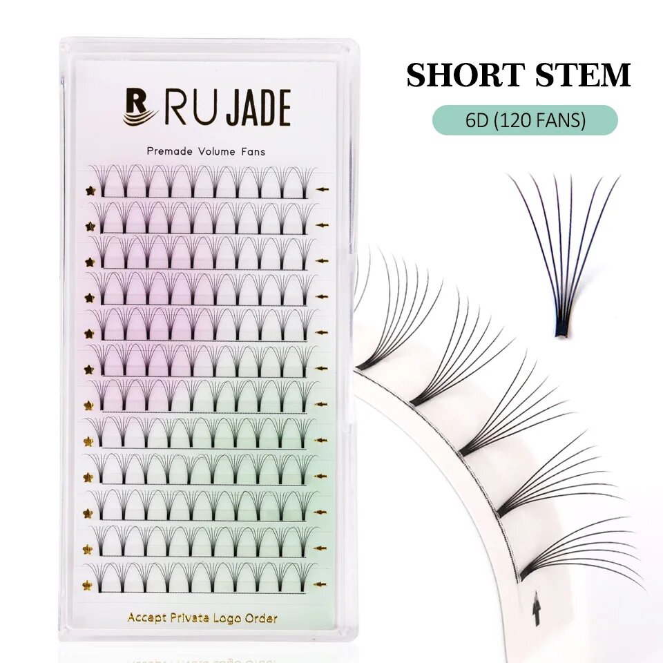 RUJADE 6D Short Stem Ресницы Volume MIX(8-15)