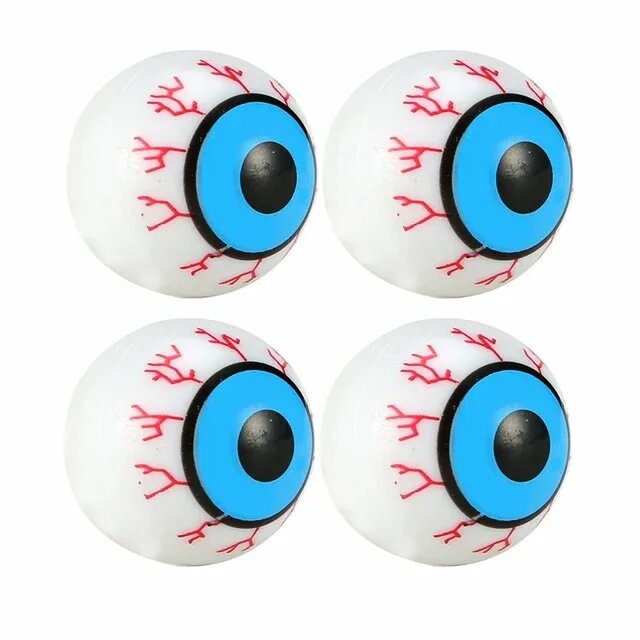 4 шт. Колпачки на клапаны велосипедные, белые Eyebal