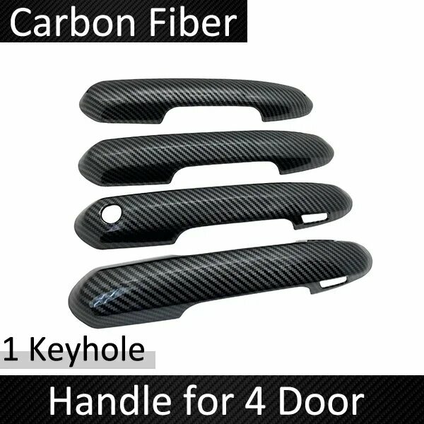 Крышка дверной ручки из углеродного волокна, хромированная для Toyota RAV4 XA50 2019-2024 2020 2021 2022 2023, набор накладок с защитой от царапин, автомобильные аксессуары 4Handle 2 Buttons-2