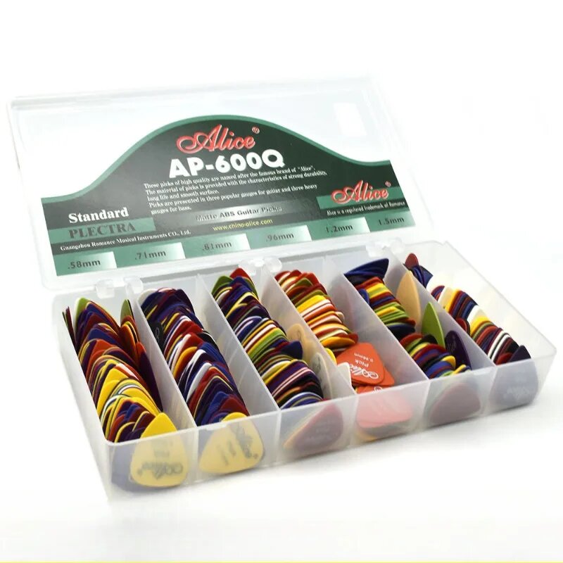 Медиаторы для гитары Alice AP600PQ разных цветов и толщин matte