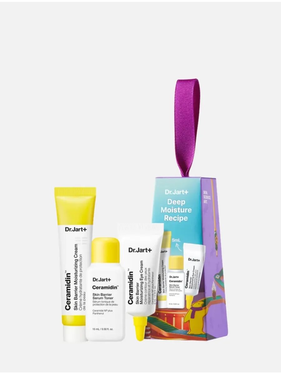 Набор для ухода за сухой кожей лица DR. JART+ ceramidin deep moisture recipe, Адвент