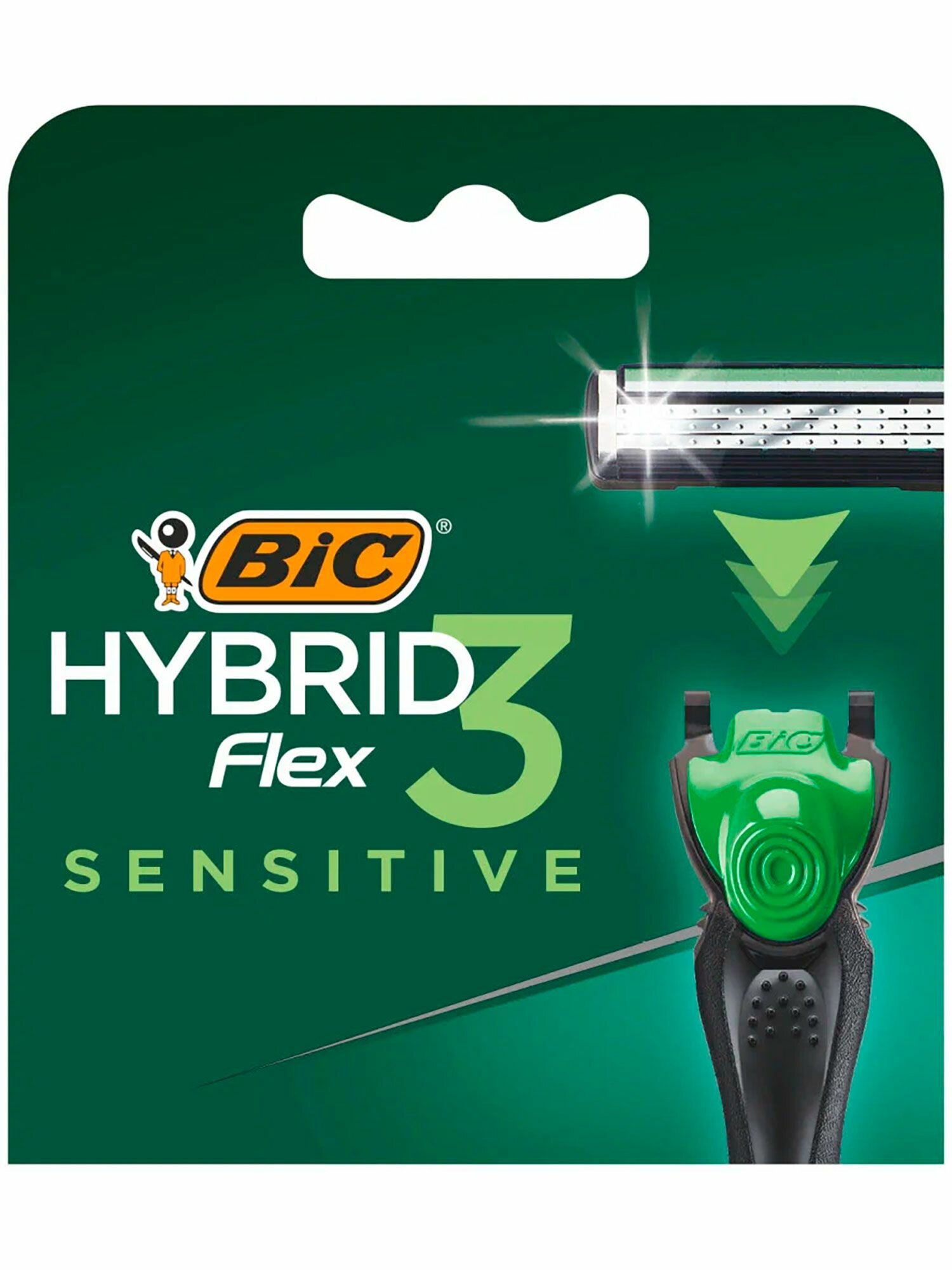 Bic Flex 3 Hybrid Sensitive Сменные кассеты (4 шт.), 3 лезвия
