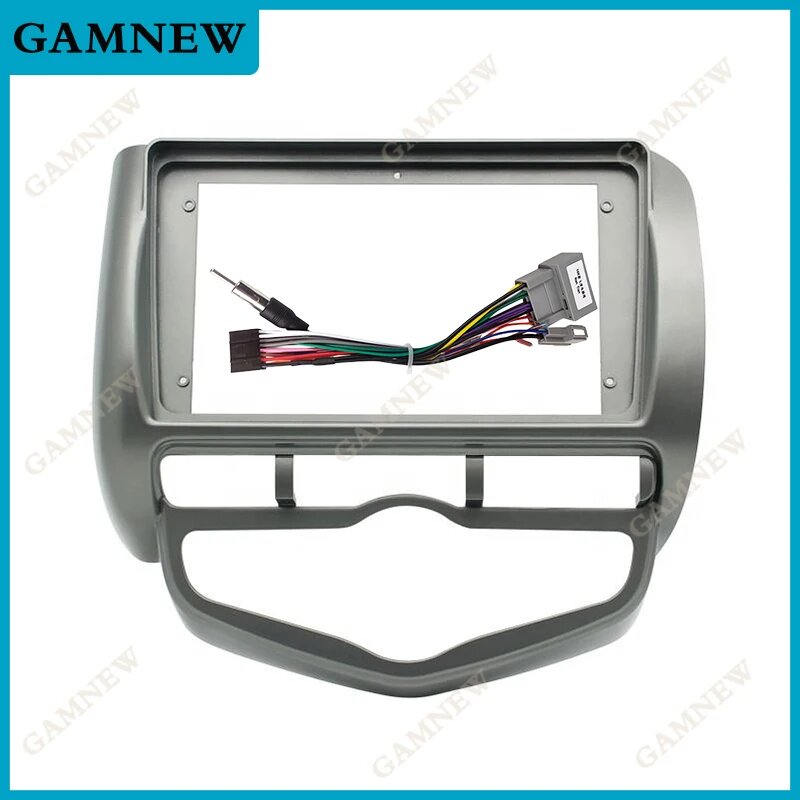9-дюймовый автомобильный радиоприемник, рамка-кабель для HONDA FIT JAZZ CITY 2002-2008 гг, стерео Android, комплект приборной панели, рамка лицевой панели