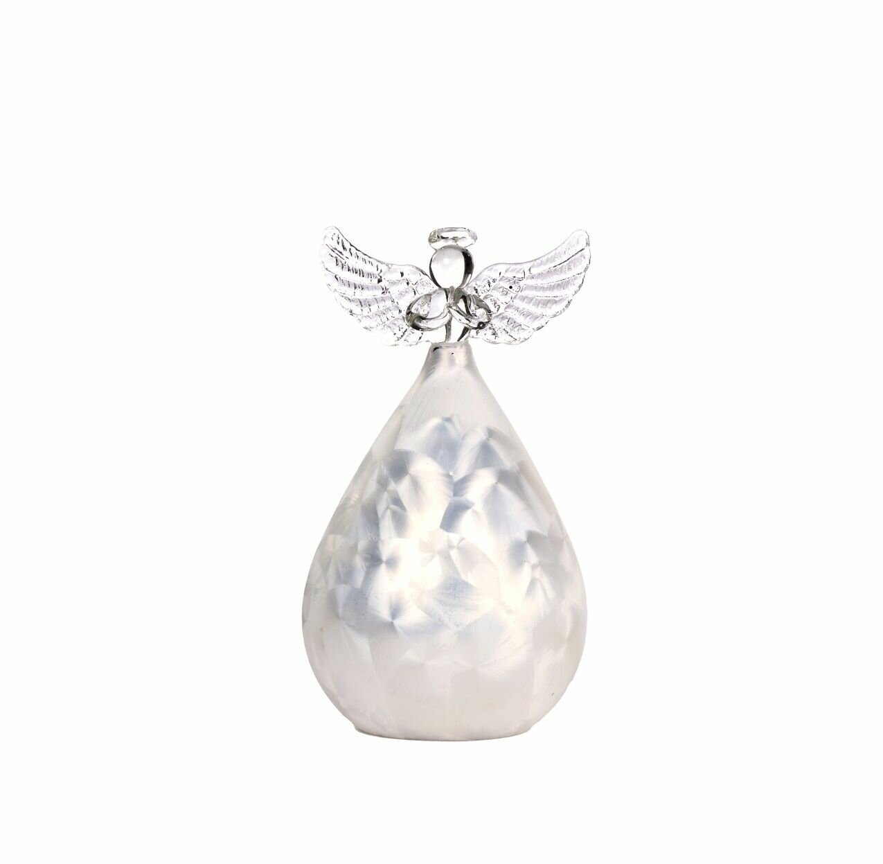 Игрушка Goodwill M&G стеклянная белый снежный ангел 17 см