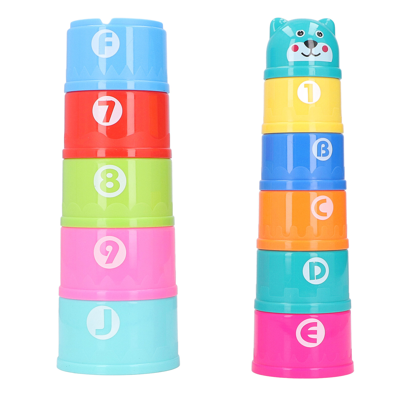 11 ярких стаканчиков-вкладышей для развивающих игр