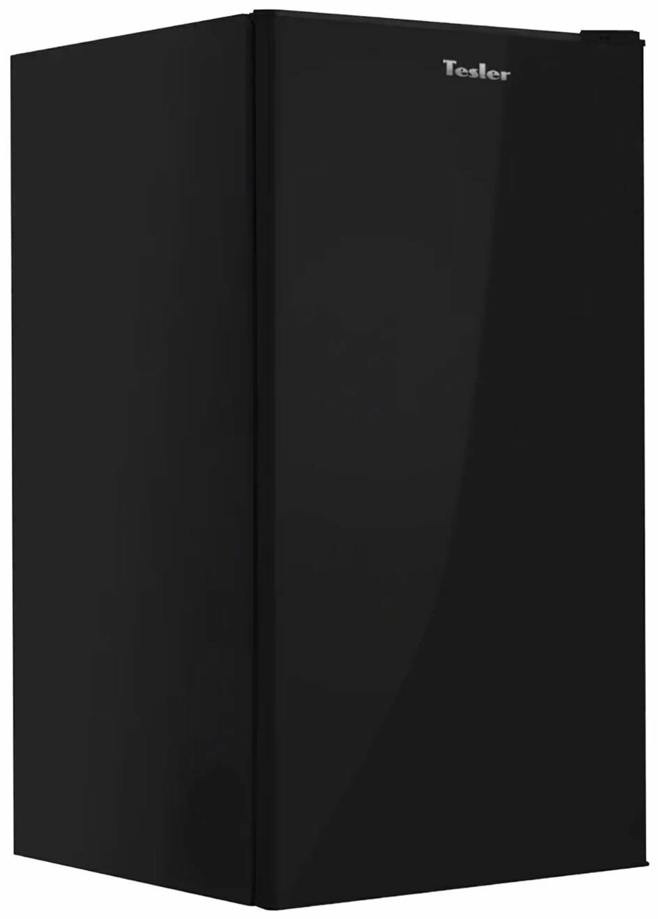 Холодильник TESLER RC-95 BLACK GLASS, черное стекло, 83х45х47 см, с морозилкой