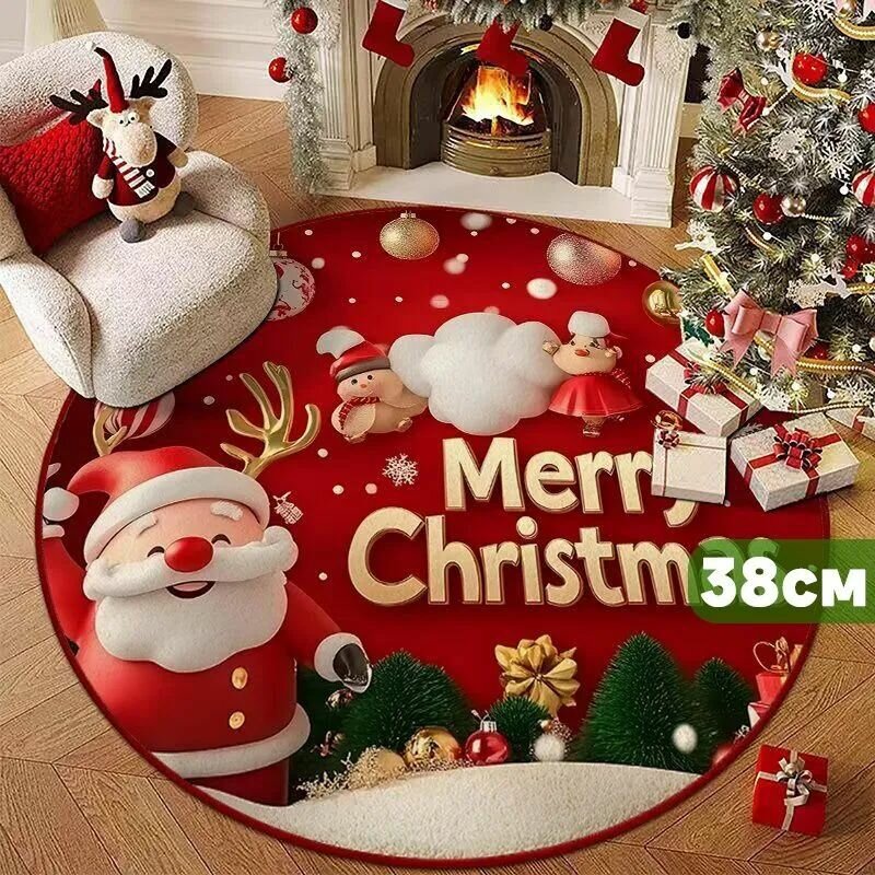 Новогодняя юбка-коврик под ёлку, украшение, диаметр 38cm