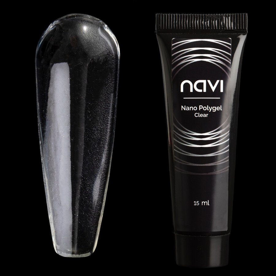 NAVI, Полигель для наращивания и моделирования ногтей Nano Polygel Clear, 15 мл