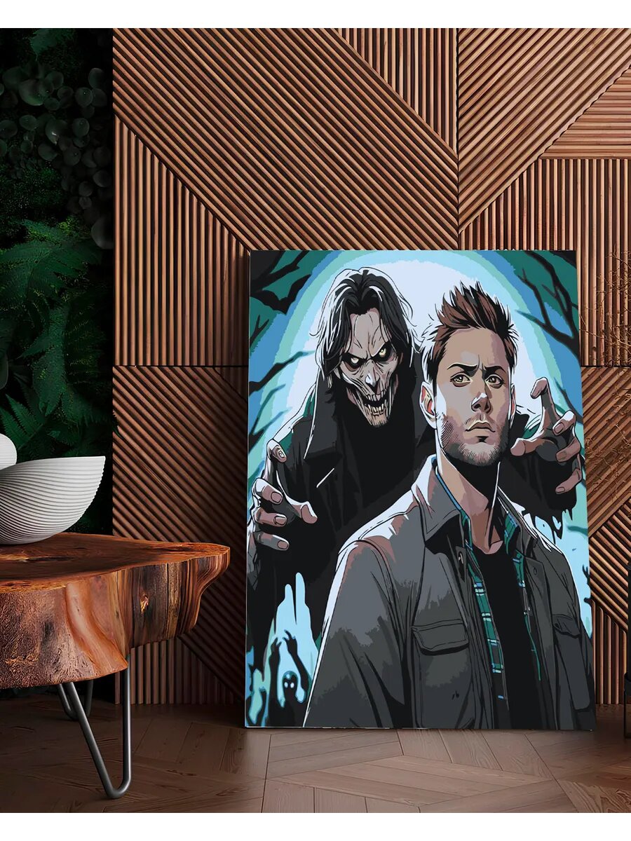 Картина по номерам Винчестер_Нечесть_Охотник-Дин