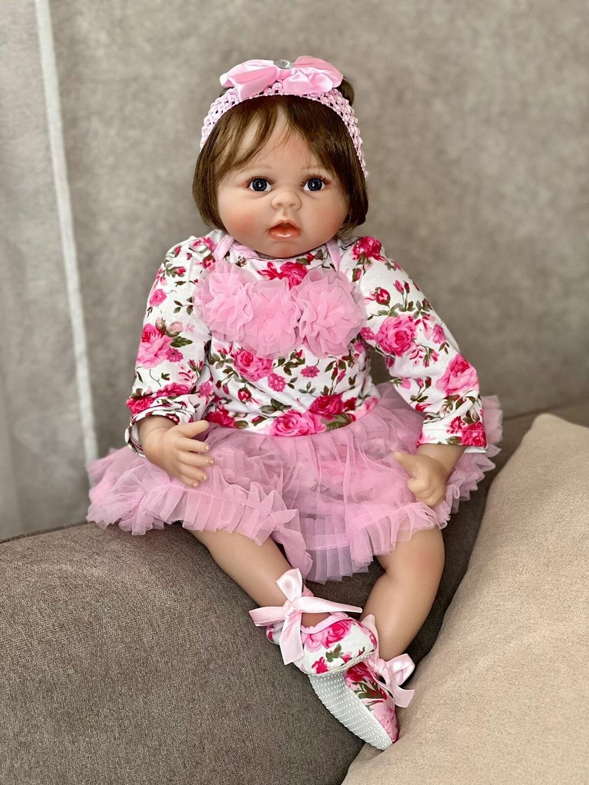 Кукла Реборн мягконабивная 55 см в пакете