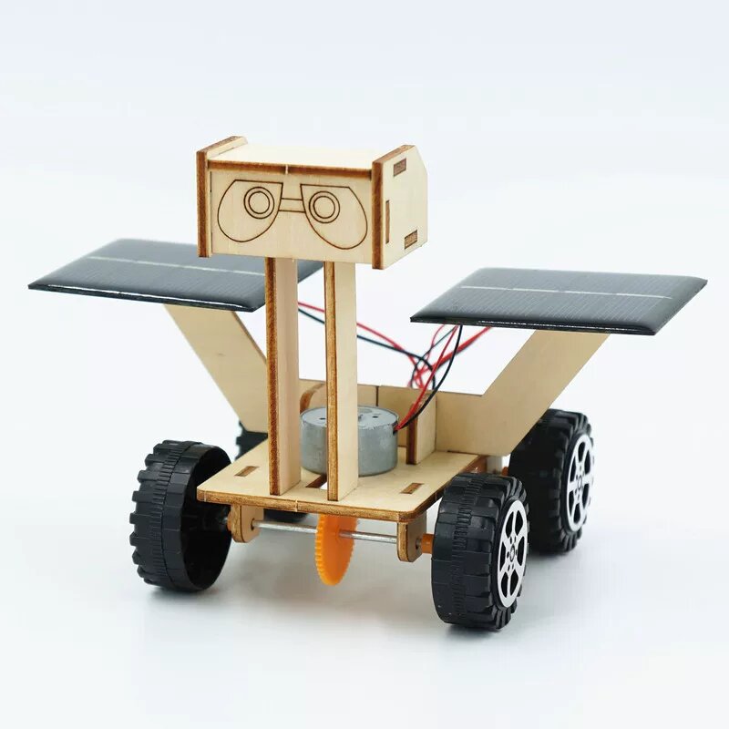 Солнечная-powered Лунный Ровер Модель, STEM Образовательная Игрушка для Детей