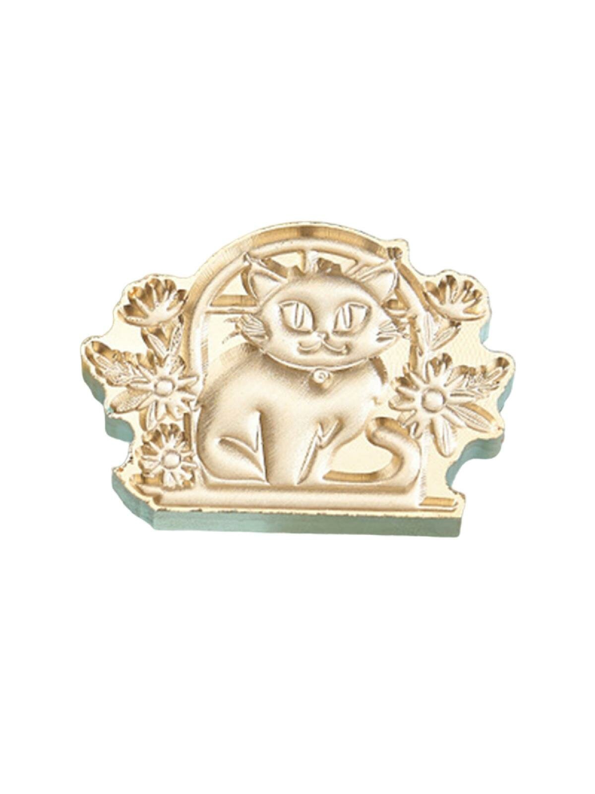 Рельефные печати с восковой печатью, 3D Кошки, огненные лаки, печать, штамп, латунь, Скрапбукинг