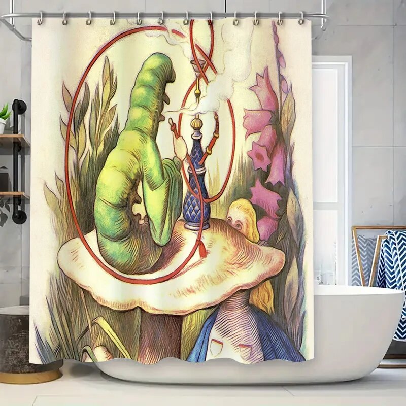 Занавеска для душа Алиса в Стране Чудес полиэстер 180x180cm