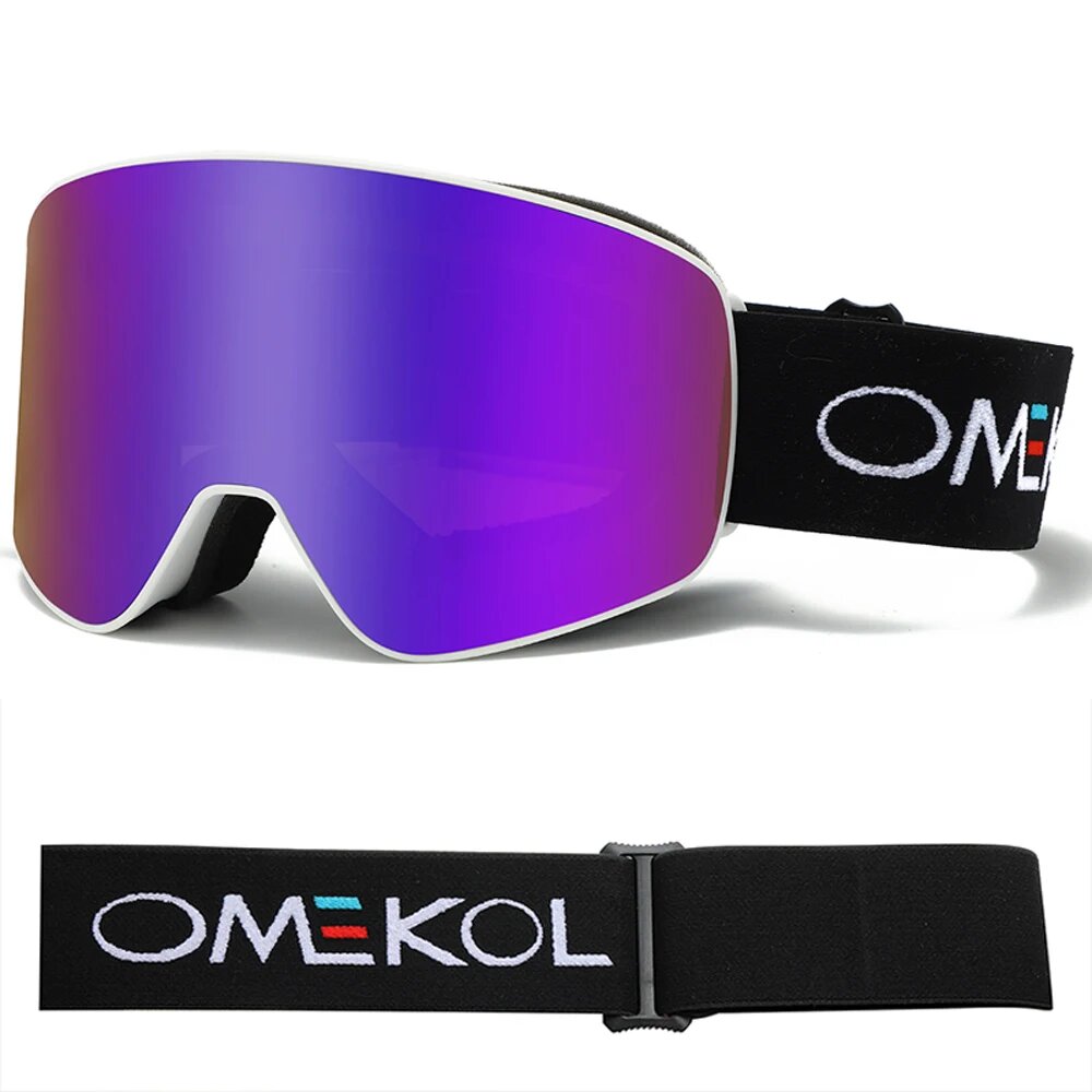 OMEKOL Двухслойные противотуманные лыжные очки BC8