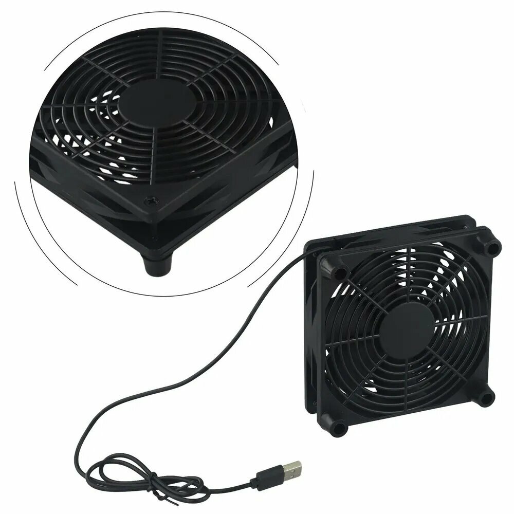 120mm 5V USB PC Router Fan Вентилятор Охлаждения Большого Объема Воздуха для DVR-Модема-Маршрутизатора