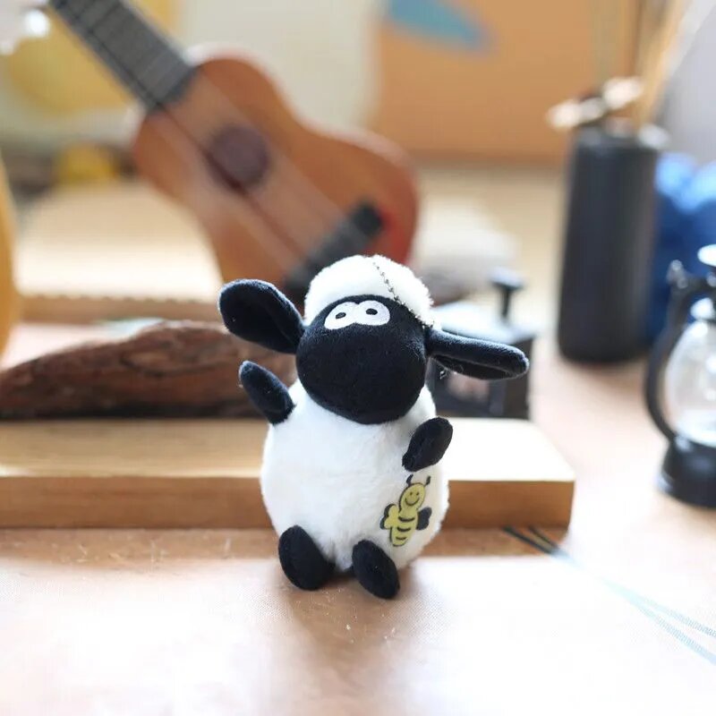 Милая мягкая овечка брелок-плюшевая игрушка, белая