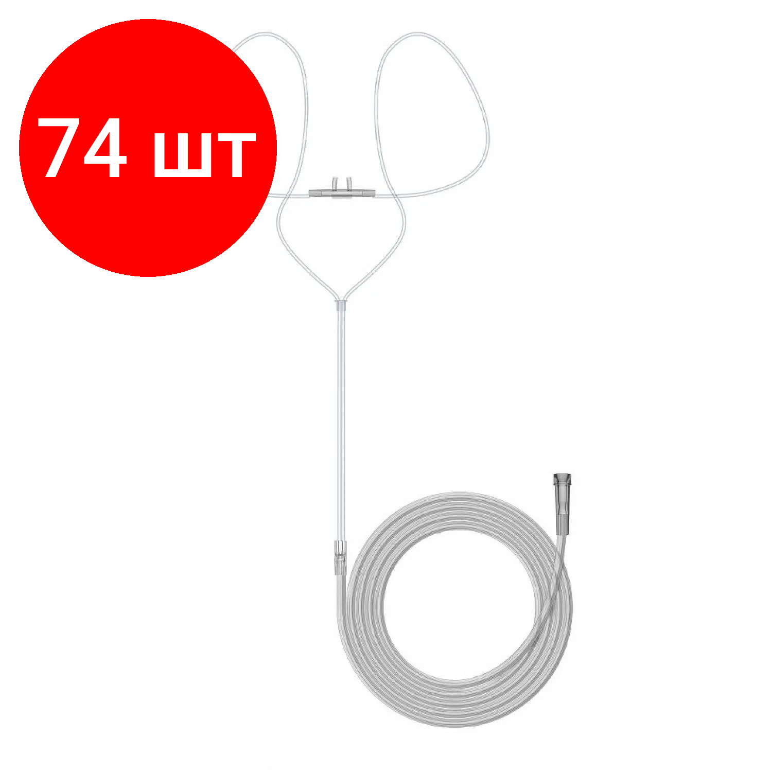 Комплект 74 штук, Канюля назальная кислородная со станд. наконечником, M, Mederen 0112-M101-02