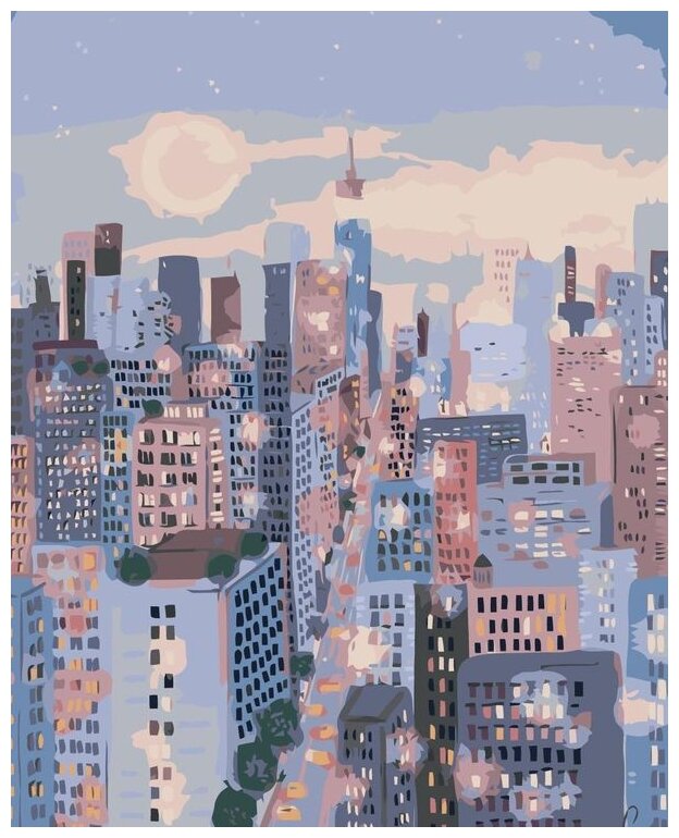 Картина по номерам «Акварельный город», 40x50 см, Живопись по Номерам