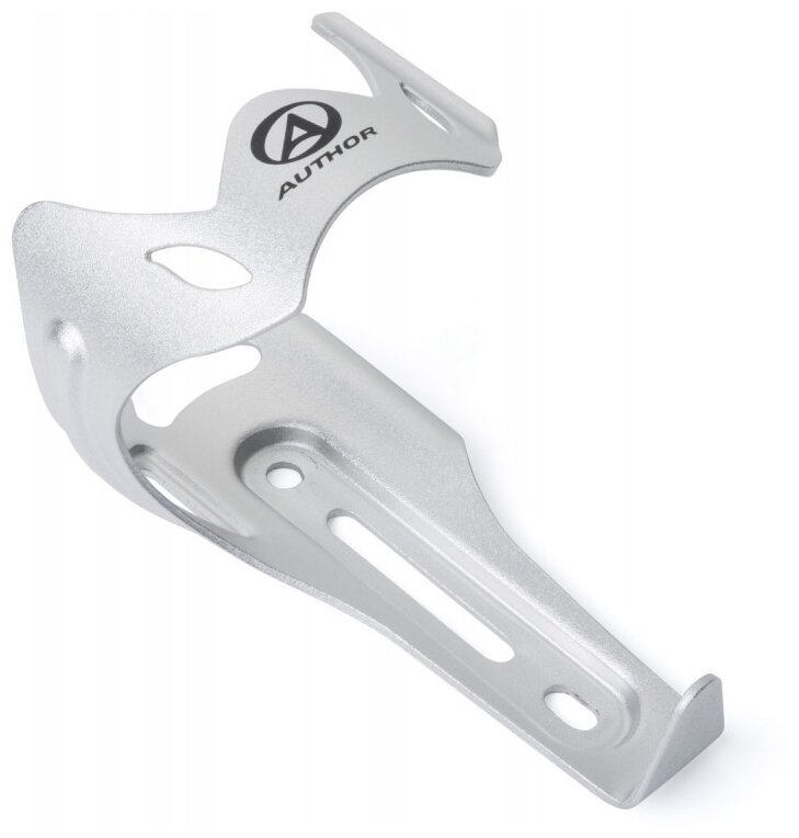 Флягодержатель 8-14000168 ABC-37 алюминиевый боковая установка фляги д/женских, детских вело, 2-х подвесов серебристый AUTHOR