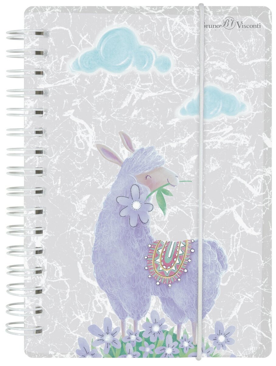 Блокнот Bruno Visconti, А6 (115 х 150 мм), "CUTE JOURNAL " фиолетовый 80л, Арт. 3-575/02, обложка в ассортименте,1шт.