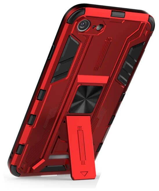 Противоударный чехол с подставкой Transformer для iPhone 7 / 8 / SE (2020) красный