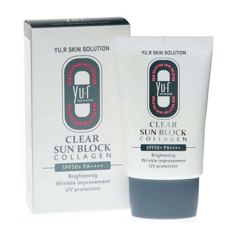 Yu.R Clear Sun Block Collagen SPF 50+ Крем Южная Корея 30 мл