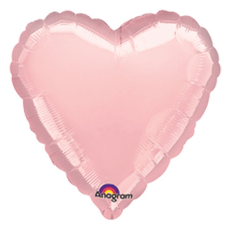 Воздушный шар Anagram без рисунка, сердце 18" Пастель Pink