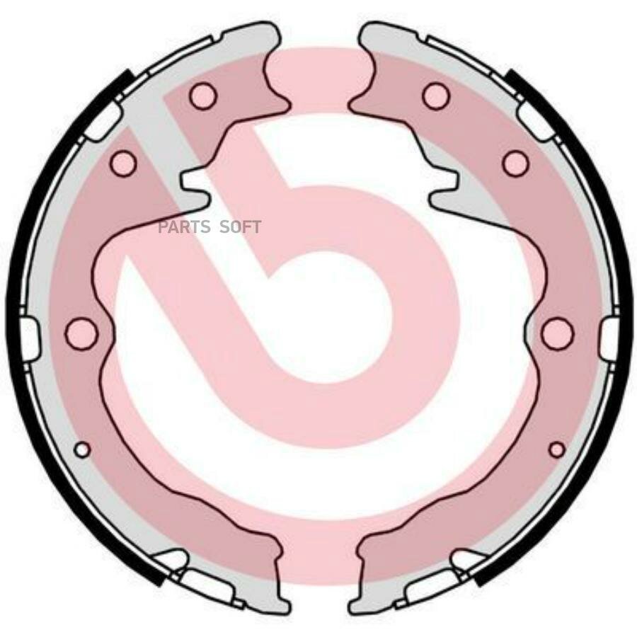 BREMBO S49526 Колодки тормозные барабанные задн. MAZDA MPV I (LV) 09/88-09/99 / MAZDA MPV II (LW) 08/99-12/06 ()