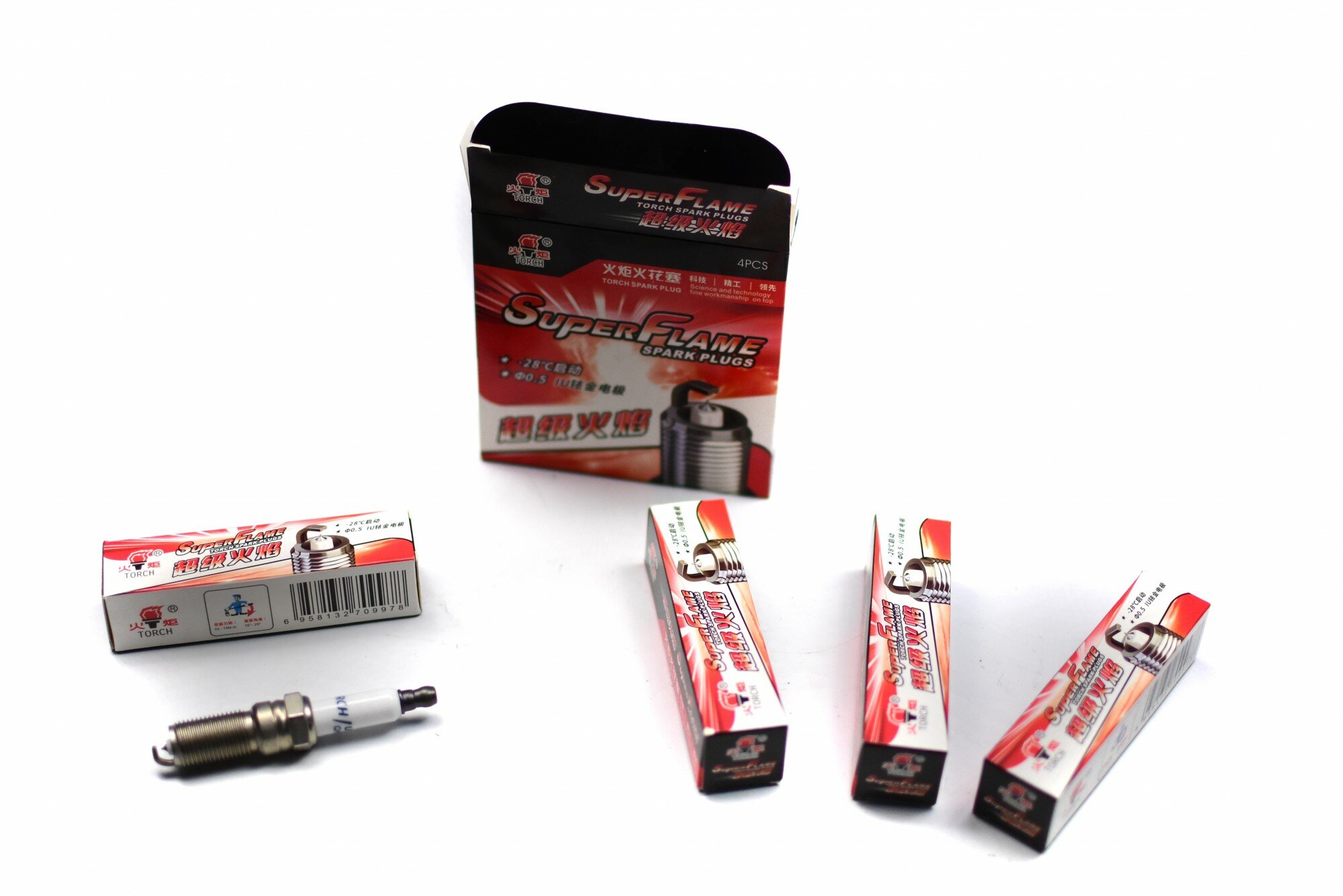 Свечи зажигания (комплект) Torch Iridium+U Chevrolet Captiva / Ford C-Max, Fiestra VI, Focus I-III 4 шт