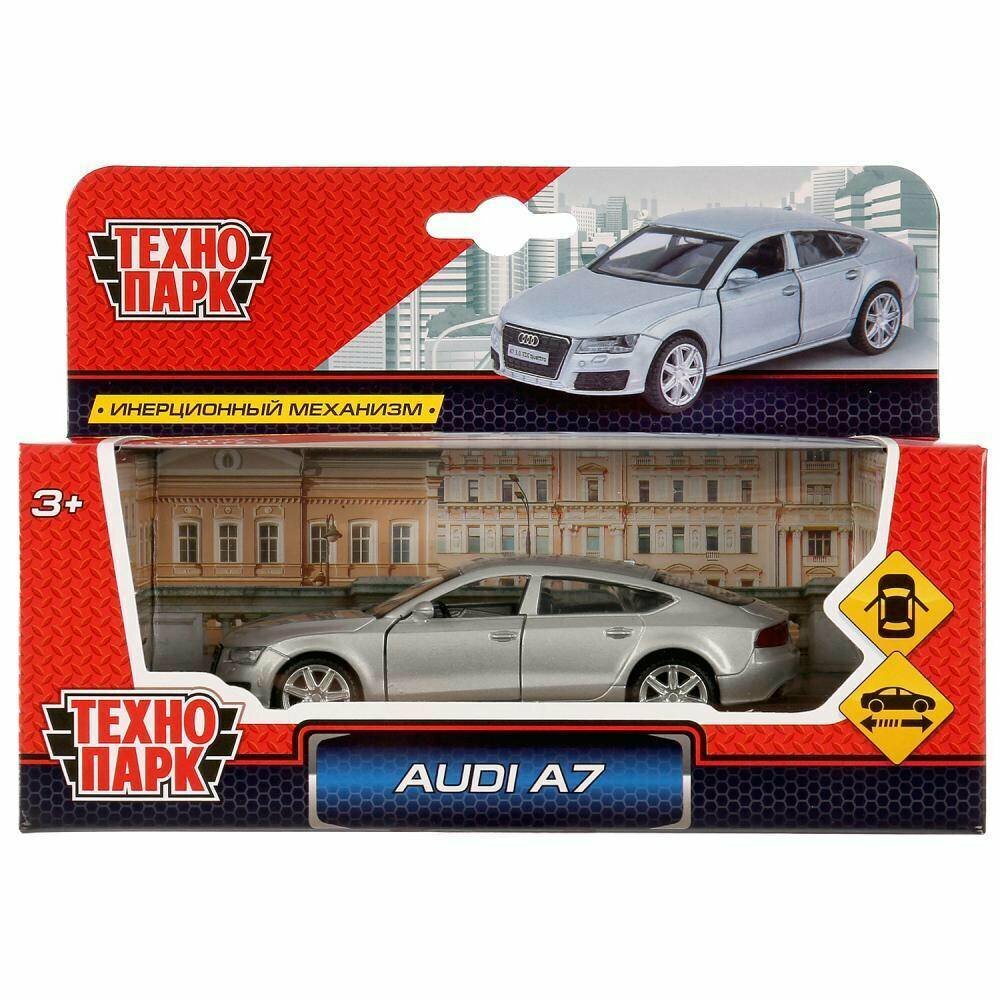 Машина металл "Audi A7" Масштаб 1:43, открываются двери, инерционная Технопарк 67306