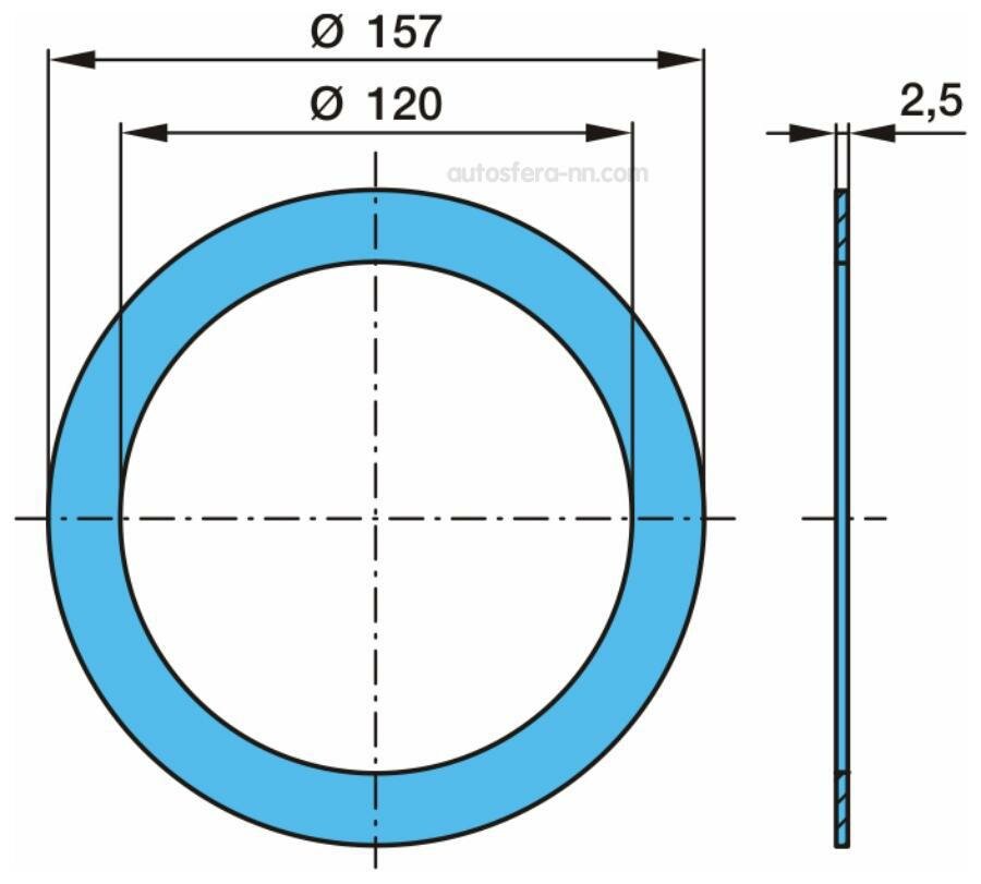 BPW 0331097300 кольцо уплотнительное ступицы ! пластик 120x157x2.5 \BPW