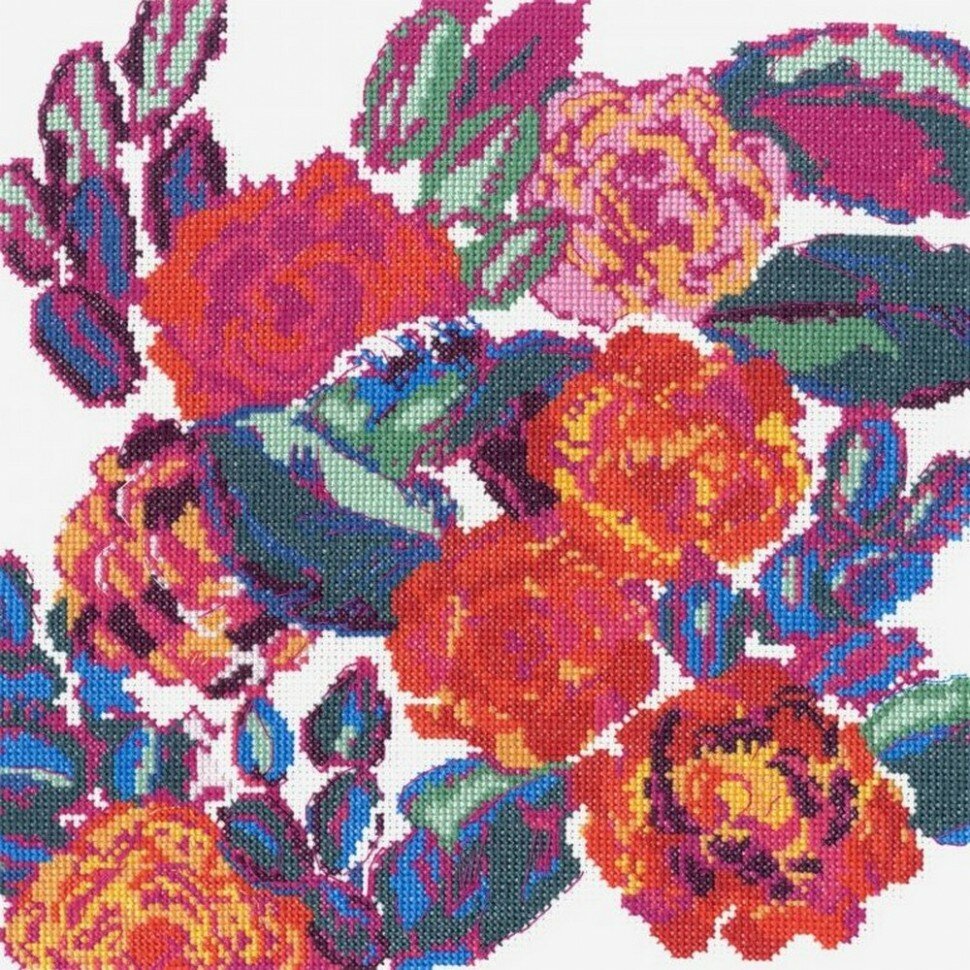 Набор для вышивания DMC #BL1198/77 Eduard Benedictus - Rose Composition (Эдуард Бенедиктус - Композиция из роз), Счетный крест, 25.4 х 26.1 см